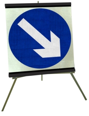 PS7610M Keep Left or Right Moveable Flexible Roll-up Sign | Roll Up ...