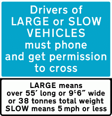 SRS26_784 Large vehicles | Vehicle Access | Road Signs Signs