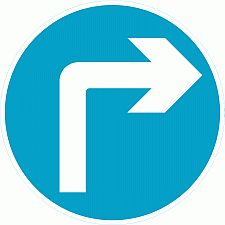 DOT609 Turn right ahead | Directional Signs | Road Signs Signs