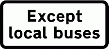 SP79_954.2 Local buses | Supplementary Plates | Road Signs Signs