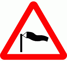 DOT581 Side winds | triangular warning signs | Road Signs Signs